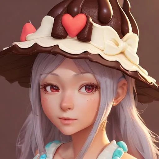personification of chocolate cupcake, cute hats, gor... | OpenArt