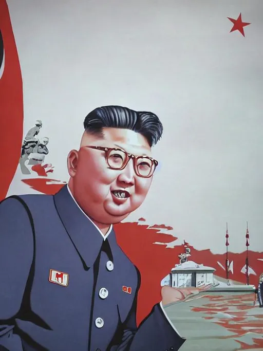 Glorious leader, great dictator, North Korean propag... | OpenArt