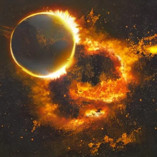 sun exploding getting infected with darkness | OpenArt