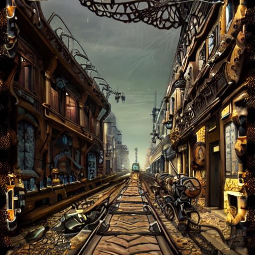 steampunk road | OpenArt