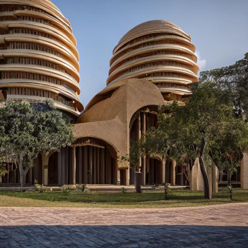 Modern byzantine inspired Congolese architecture wit...