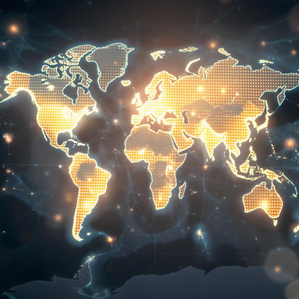 make an image of global map with lights but no words