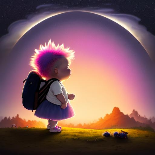 landscape, half side view, wide view, 7 "colorful, p... | OpenArt