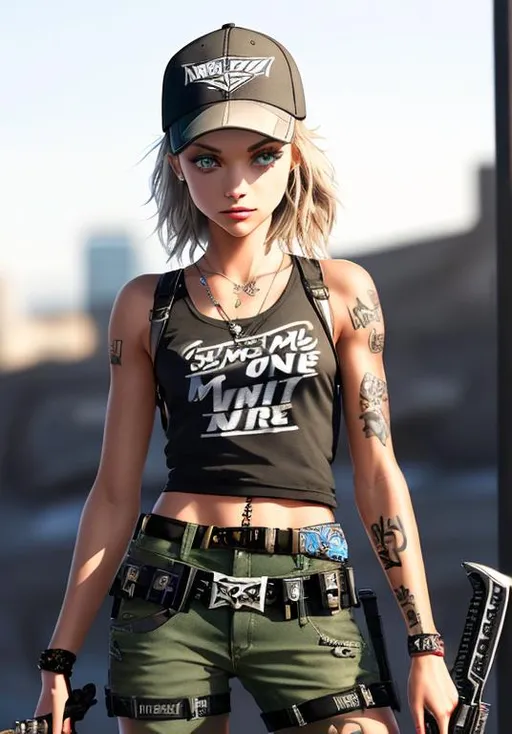 madison iseman, hyper realistic, beautiful tomboy fe...