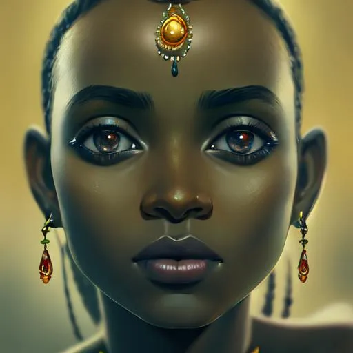 dreamy portrait of Makeda of Ethiopia with sharp bro... | OpenArt