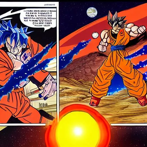 The final boss of Ohio with goku in a fight on mars