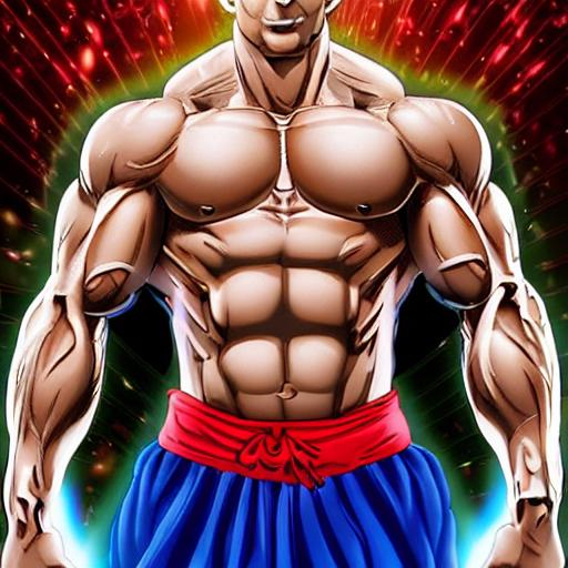 Super human , god , muscle, physic, baki, on fire ,... | OpenArt