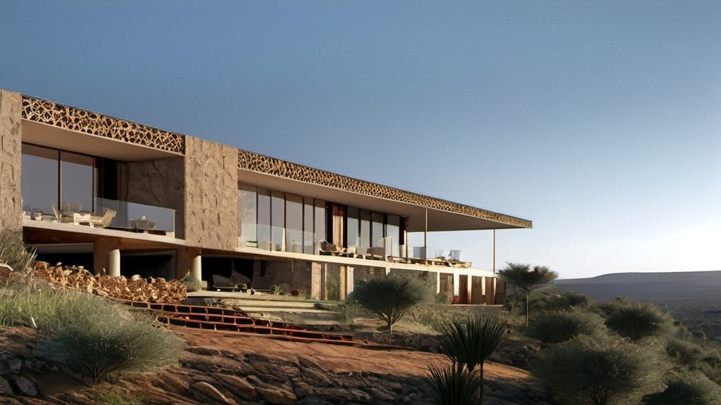 Imagine a luxurious resort perched on top of a hill...
