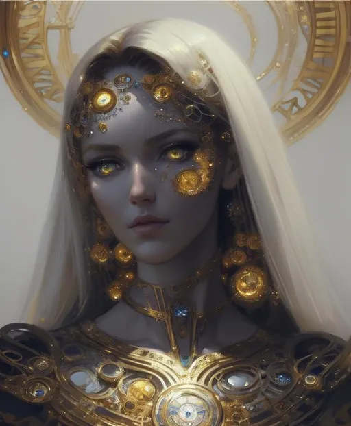 the time goddess. She controls the time. stunning fa... | OpenArt