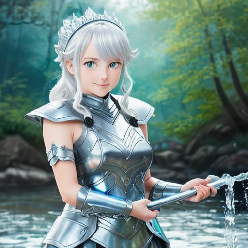 A girl wielding water magic, Princess Noelle, Black...