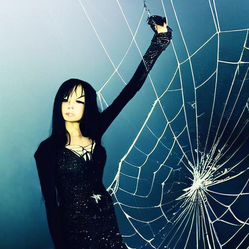 Bird of paradise, spider web, arachne, woman,Anime,... | OpenArt