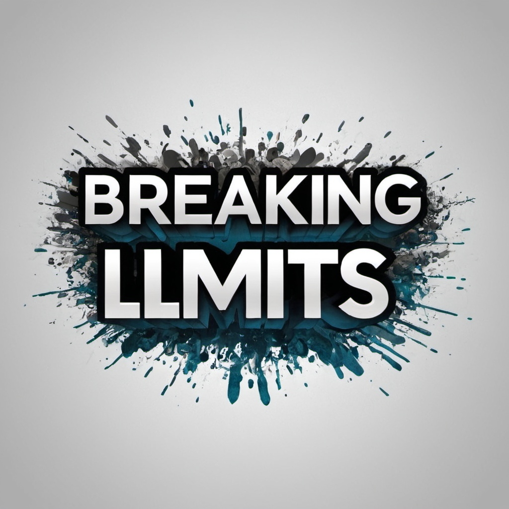 Create a well designed text "breaking limits"