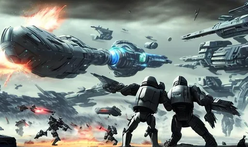 Sci-fi battle, realistic | OpenArt