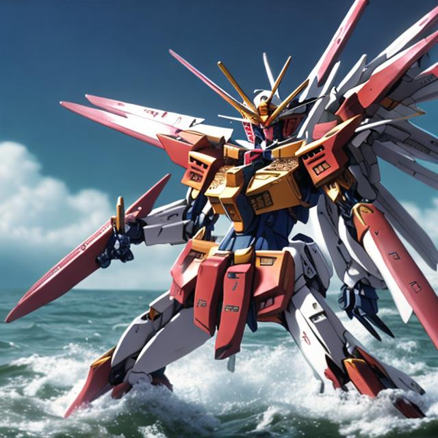 A detailed photorealistic image of a powerful gunda...