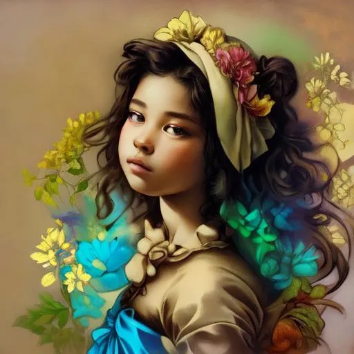 light brown hair, fairy goddess, cherry blossom flo... | OpenArt