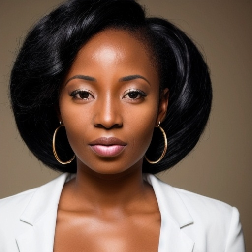 African woman Heaven James, a woman who appears poli...