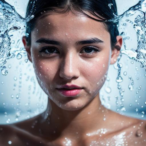 young women, childish look, beautiful eye, ears, nos...