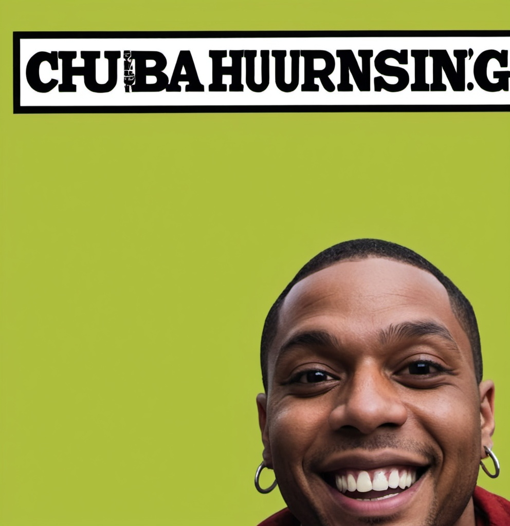 Chuba hubbard's face in style of Tubthumping album a...