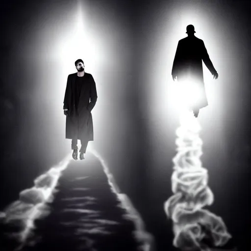 shadow people floating above you in the sky, multipl... | OpenArt