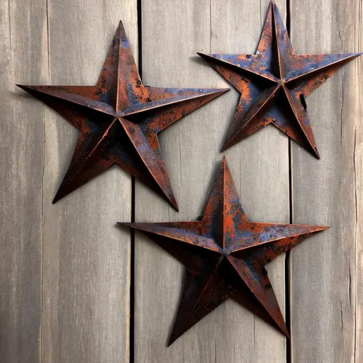 rusty metal stars