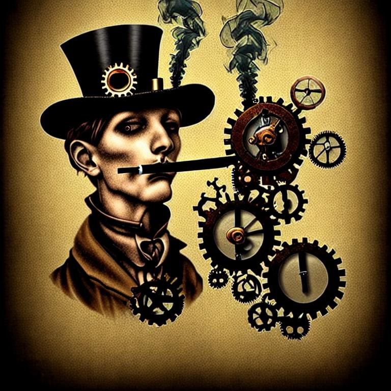 Art about smoking at steampunk style | OpenArt