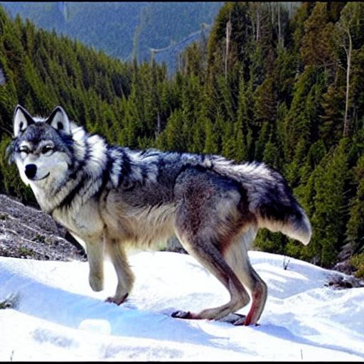 flying wolves that fly to the mountain where the for...