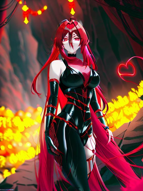 Arakna is a hybrid spider-woman with six arms, each... | OpenArt