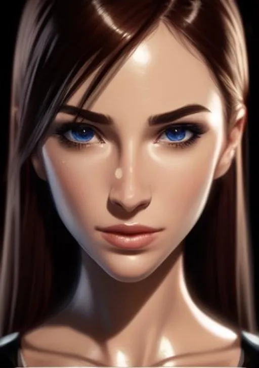 semi-realistic girl, skin highlights, hair highlight... | OpenArt