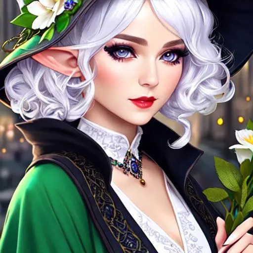 dnd, dark fantasy, portrait, female, witch, curly ha...