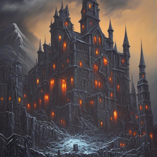 Oil painting,style of Ravenloft,art,.