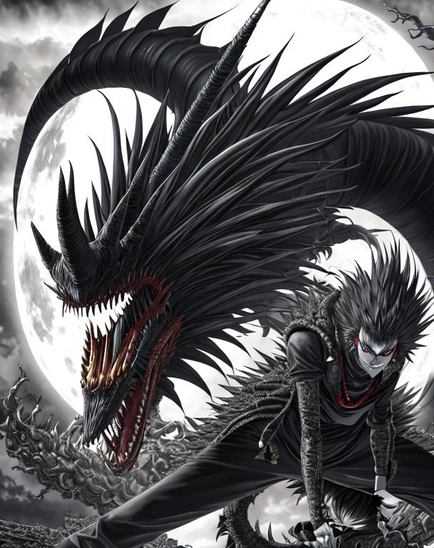 death note ryuk, old creature, prehistoric, inspired... | OpenArt