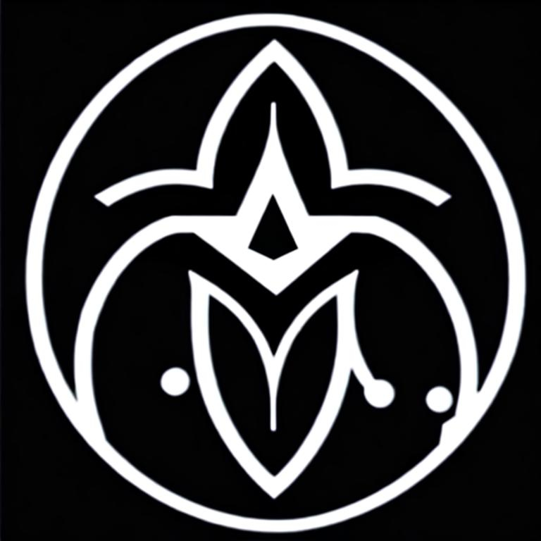 black and white, text, magic rune. clean lines, HD,... | OpenArt