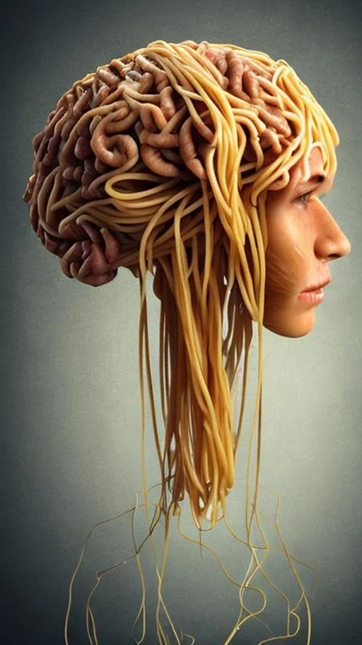 A creature made of spaghetti that is a mother