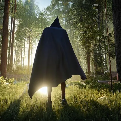 Big, tall, scary, humanoid creature, wearing a hoode... | OpenArt