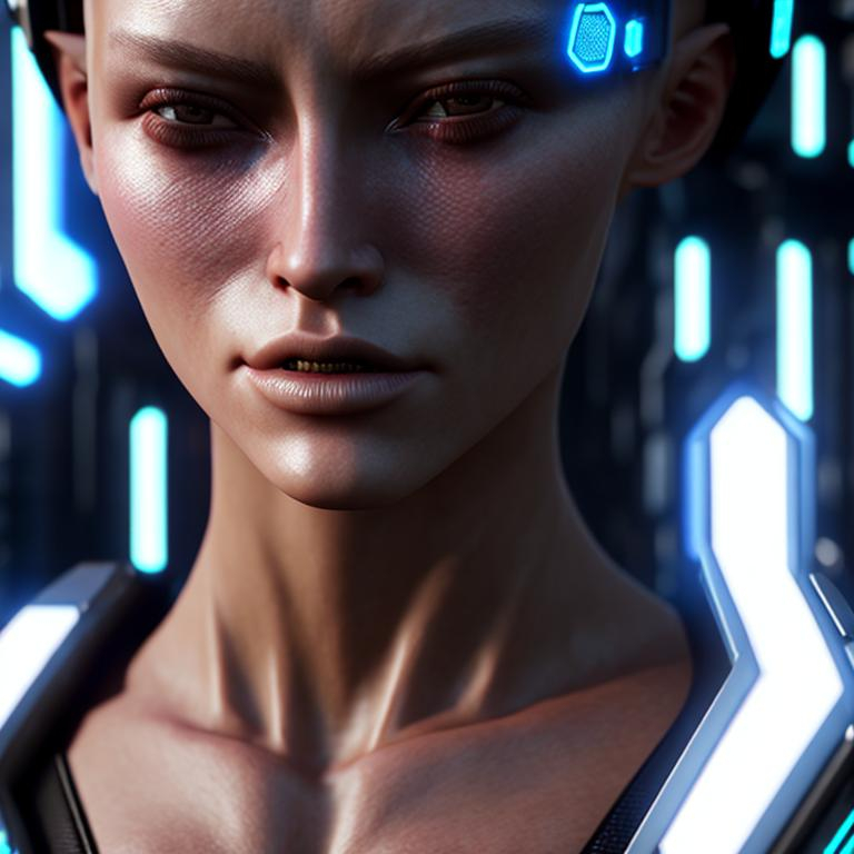Cyberpunk, female , perfect human face, perfect huma... | OpenArt