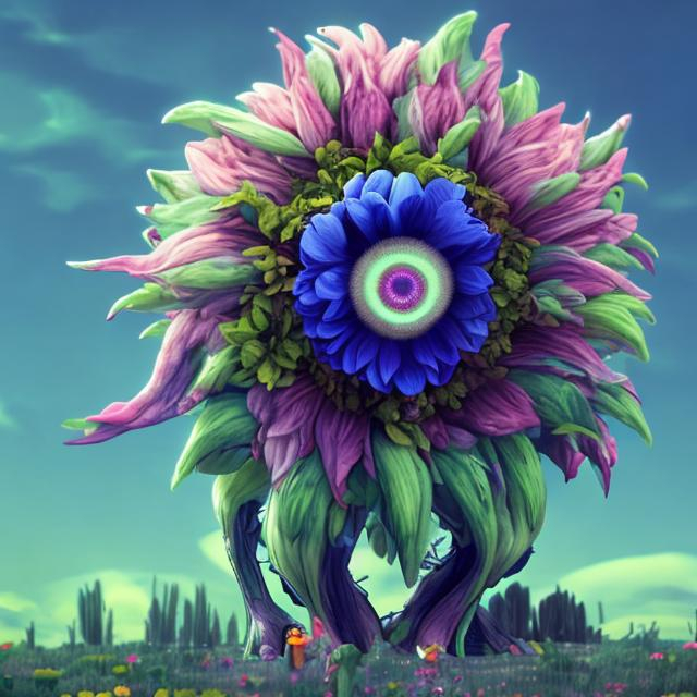 planet sized flower monster | OpenArt