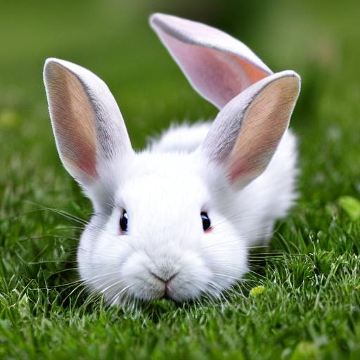 White Grey Rabbit running very fast close from left... | OpenArt