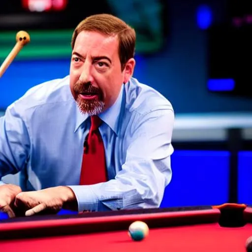 Chuck Todd playing pool | OpenArt
