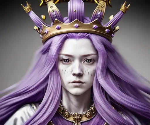 hyper detailed crown, long purple hair, hyper detail... | OpenArt