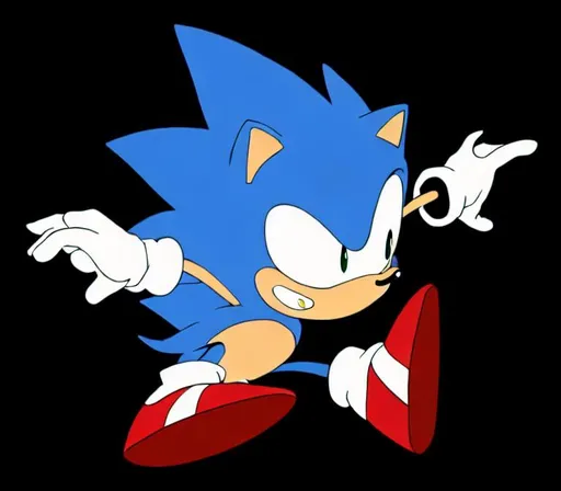 sonic the hedgehog with a fixed mouth and fixed arti... | OpenArt