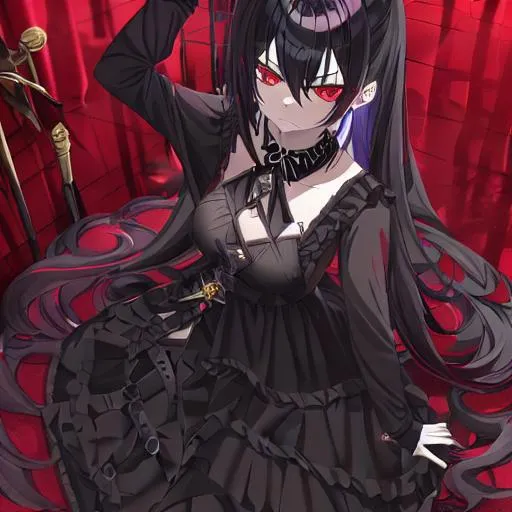 evil mad angry girl 17 emo gothic black gold