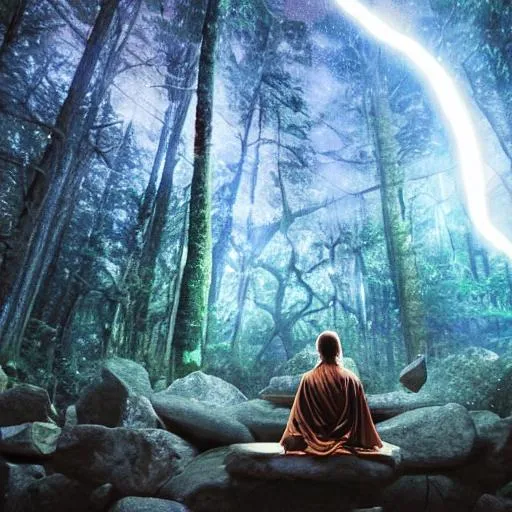 mindfulness practice in nature, very aesthetic, add... | OpenArt