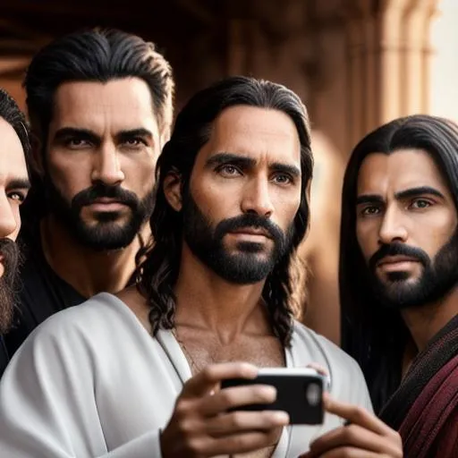 panomara group selfie of jesus of nazareth and the t...