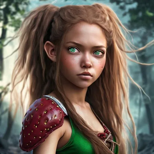 hyper realistic anime, full body image, kender woman...