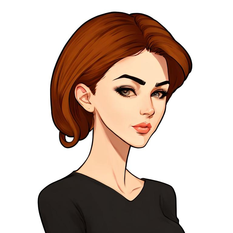 Beautiful woman cartoon portrait | OpenArt