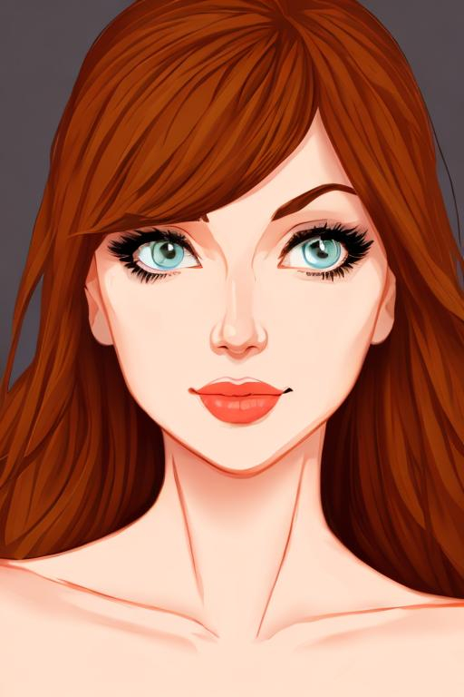 Beautiful woman cartoon portrait | OpenArt
