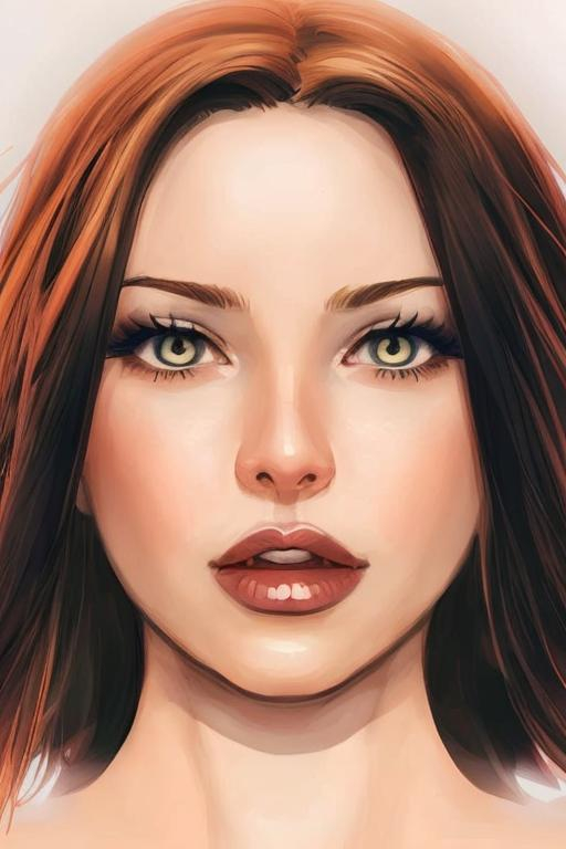 Beautiful woman cartoon portrait | OpenArt