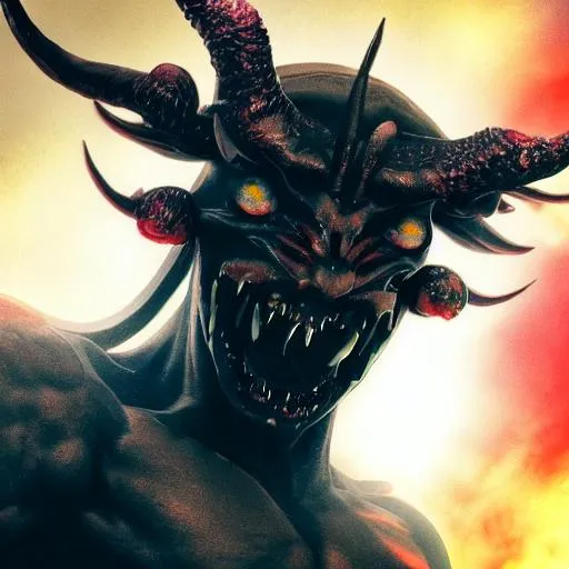 Splash art of baphomet-like anthro goat demon goddes... | OpenArt