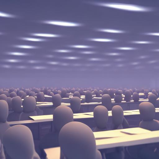 a large room completely full of mindless humanoids ,... | OpenArt