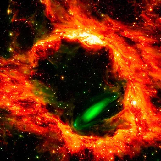 Ultrarealistic rendering of a cosmic demon engulfed... | OpenArt